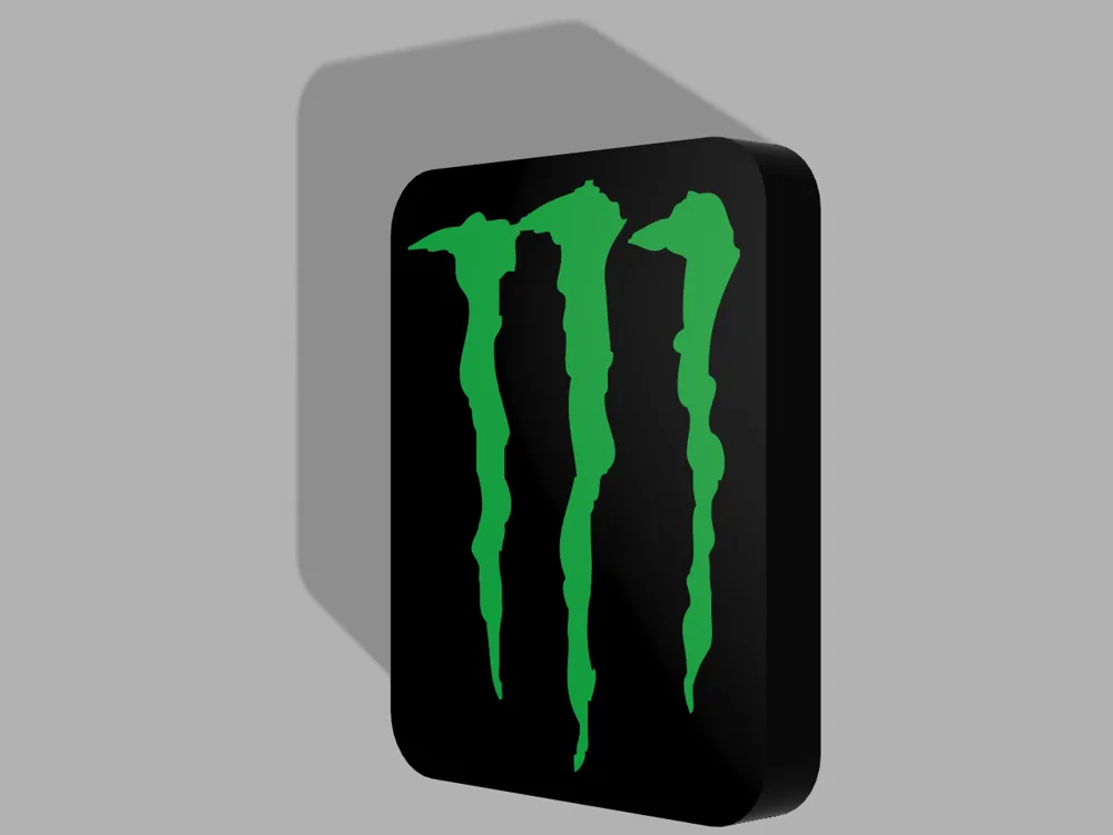 Monster Energy LED Lightbox Sign by Fast3D MakerWorld: Download Free 3D ...