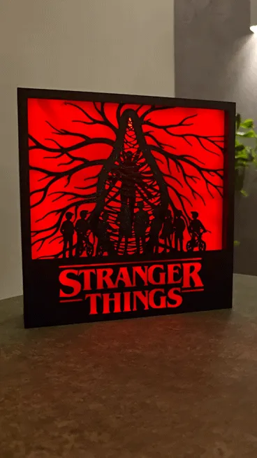 Stranger Things 3D LED Lightbox - Free 3D Print Model - MakerWorld