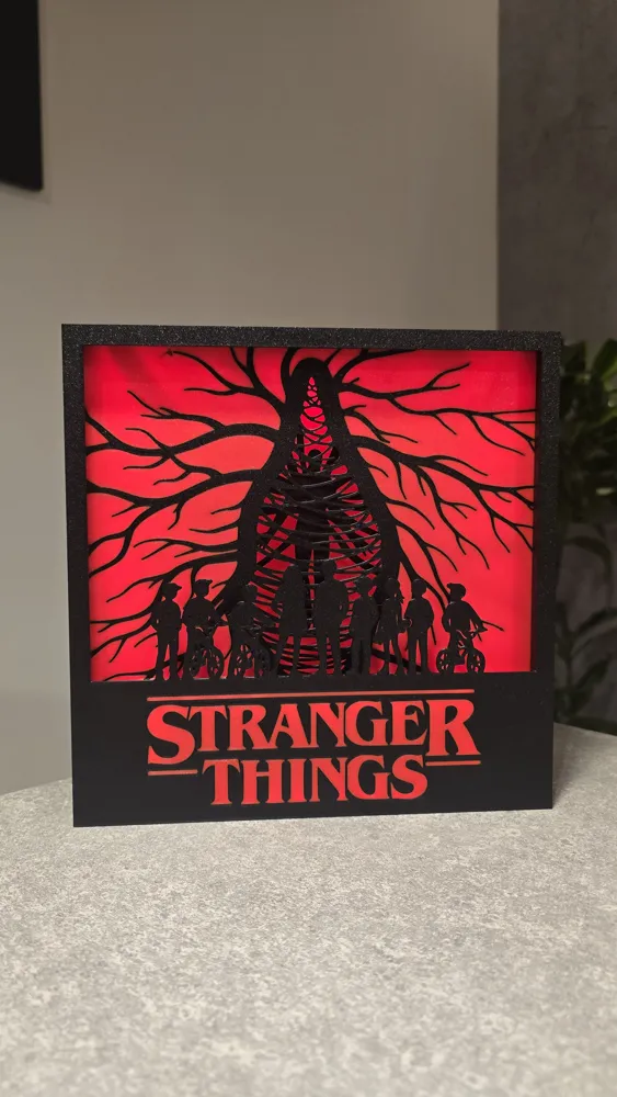 Stranger Things 3D LED Lightbox - Free 3D Print Model - MakerWorld