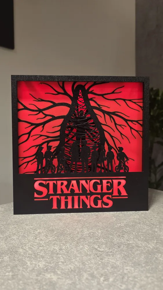 Stranger Things 3D LED Lightbox - Free 3D Print Model - MakerWorld