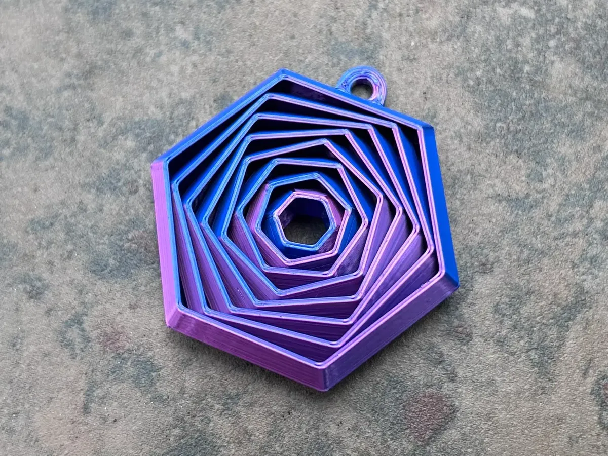 Keychain Hexagon Fidget - Free 3D Print Model - MakerWorld