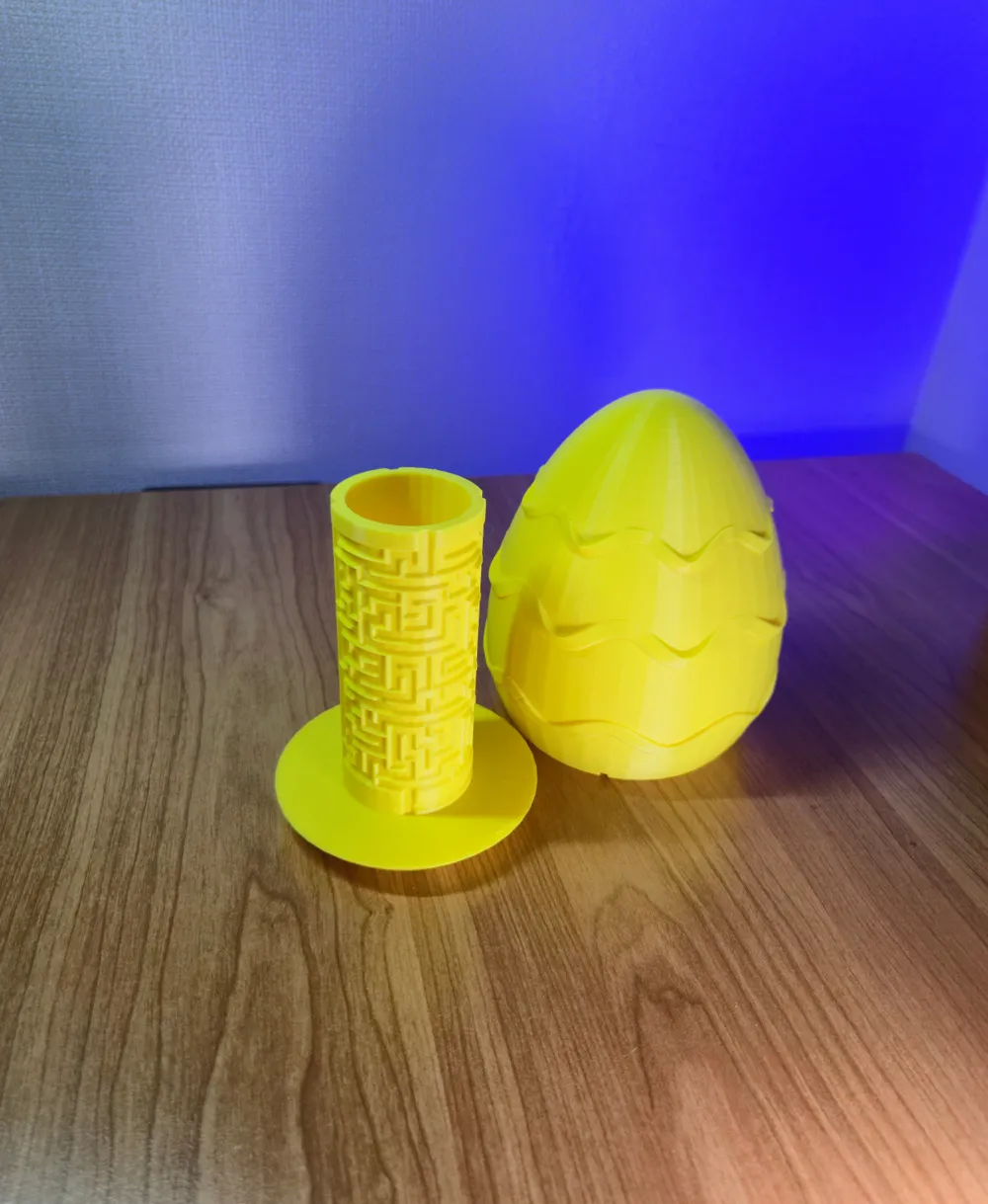 Easter Egg Cylinder Maze Gift Container - Free 3D Print Model - MakerWorld