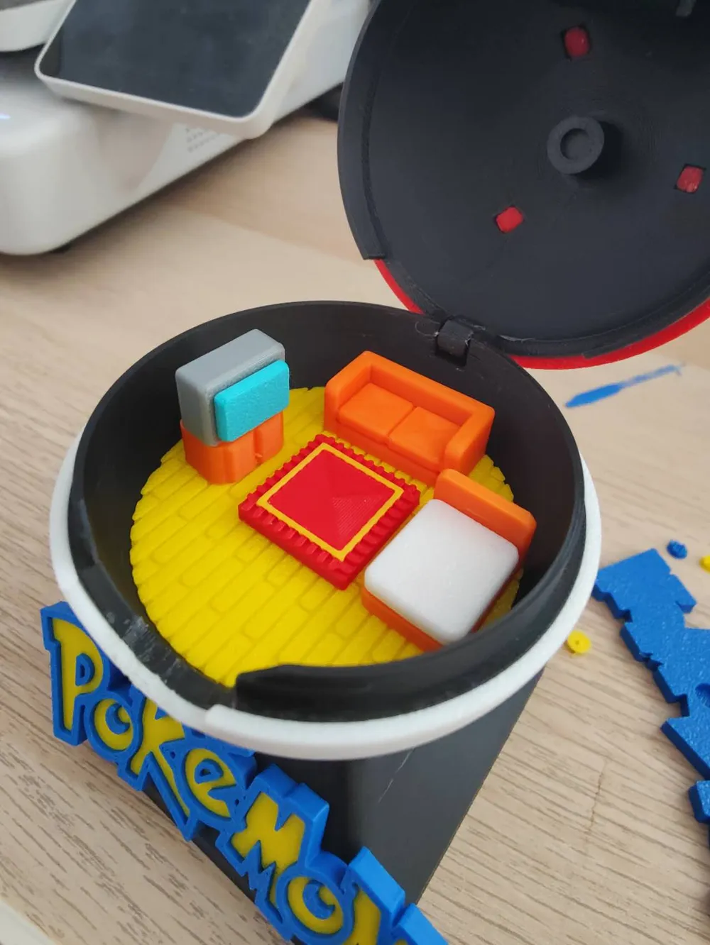 Pokeball clicker with furniture by AtnZ MakerWorld: Download Free 3D Models