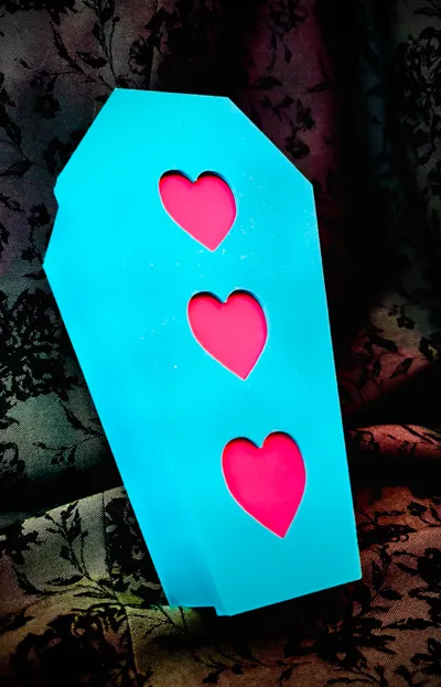 Lovers Coffin Storage Box with Shelves by TheWolf - MakerWorld