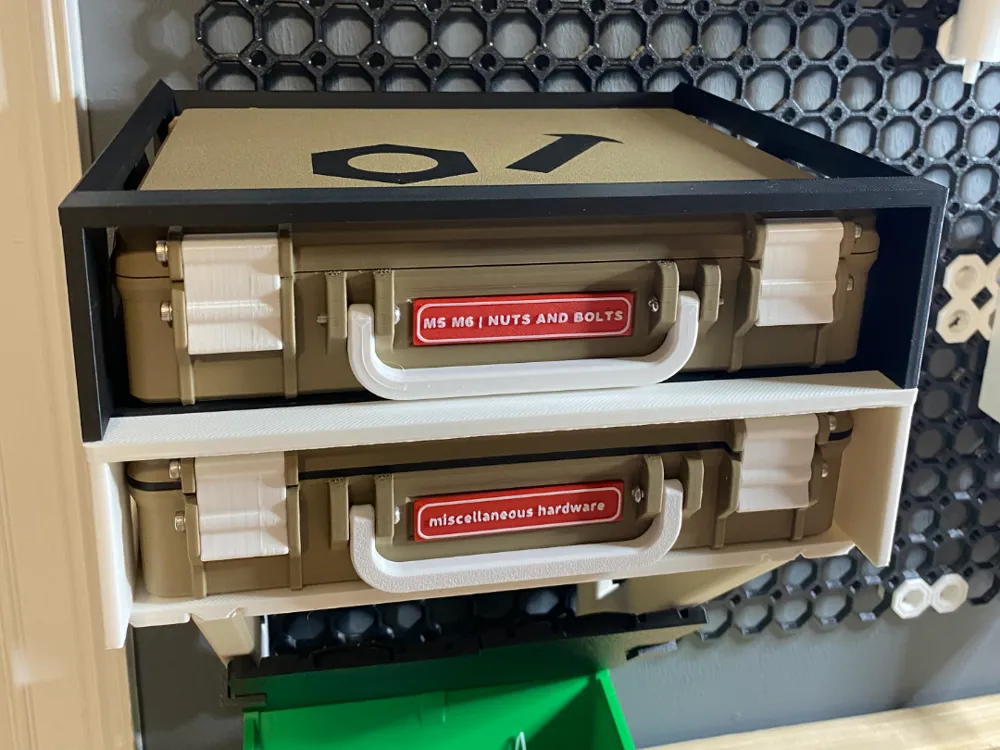 Gridfinity Rugged Case Shelf by Ellena Fabrications - MakerWorld