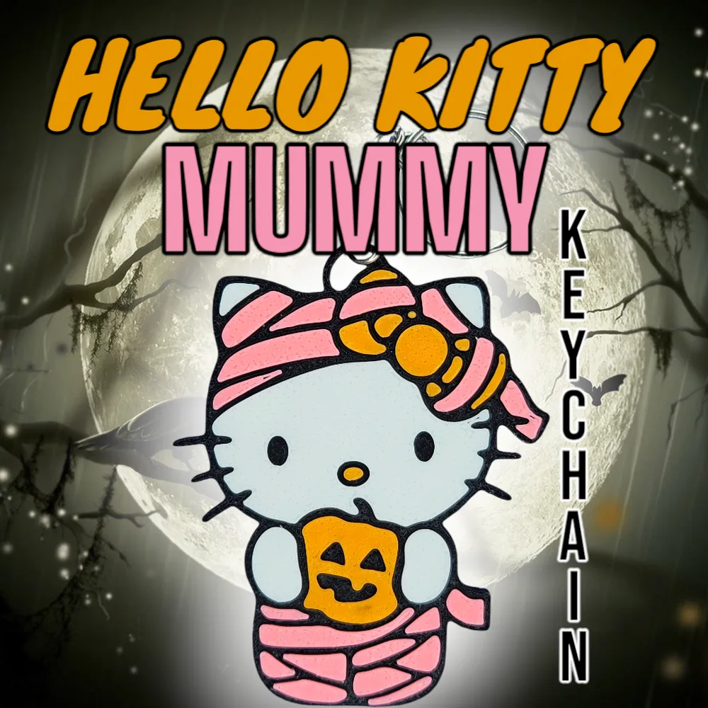 Hello Kitty Mummy Pumpkin Keychain by NoProblem - MakerWorld