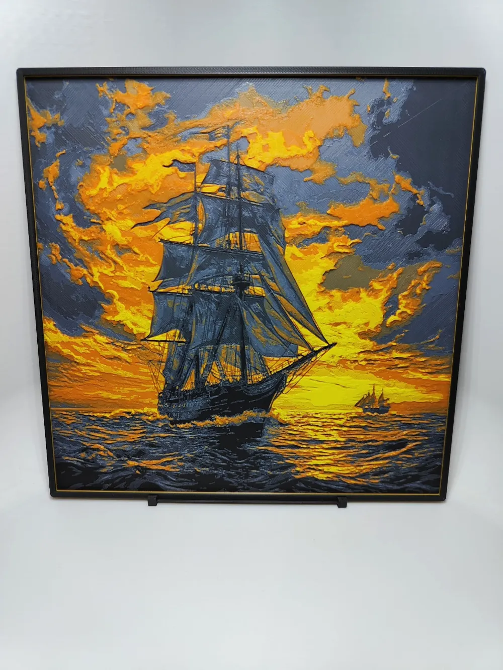 Clipper ship at sunset - Hueforge by BeaN MakerWorld: Download Free 3D ...