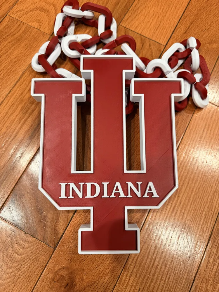 IU Indiana Hoosiers Logo & Hype Chain - Free 3D Print Model - MakerWorld