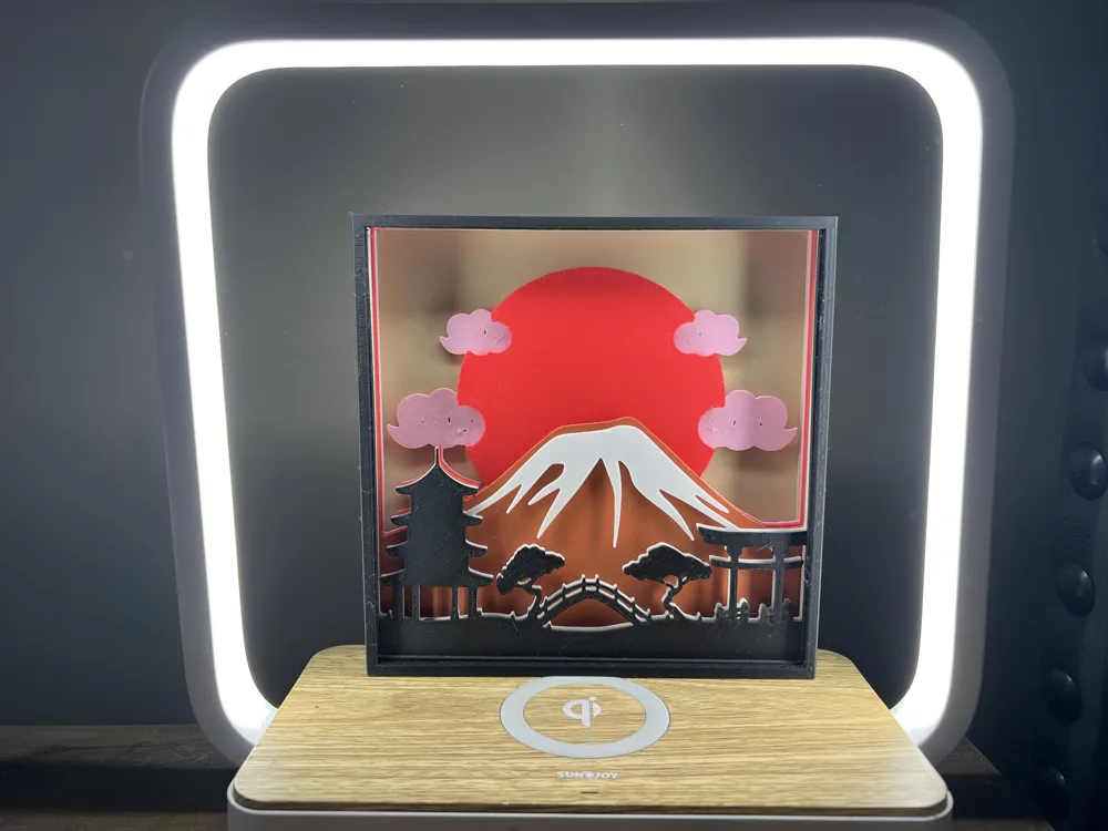 Shadow Box Mount Fuji - Free 3D Print Model - MakerWorld