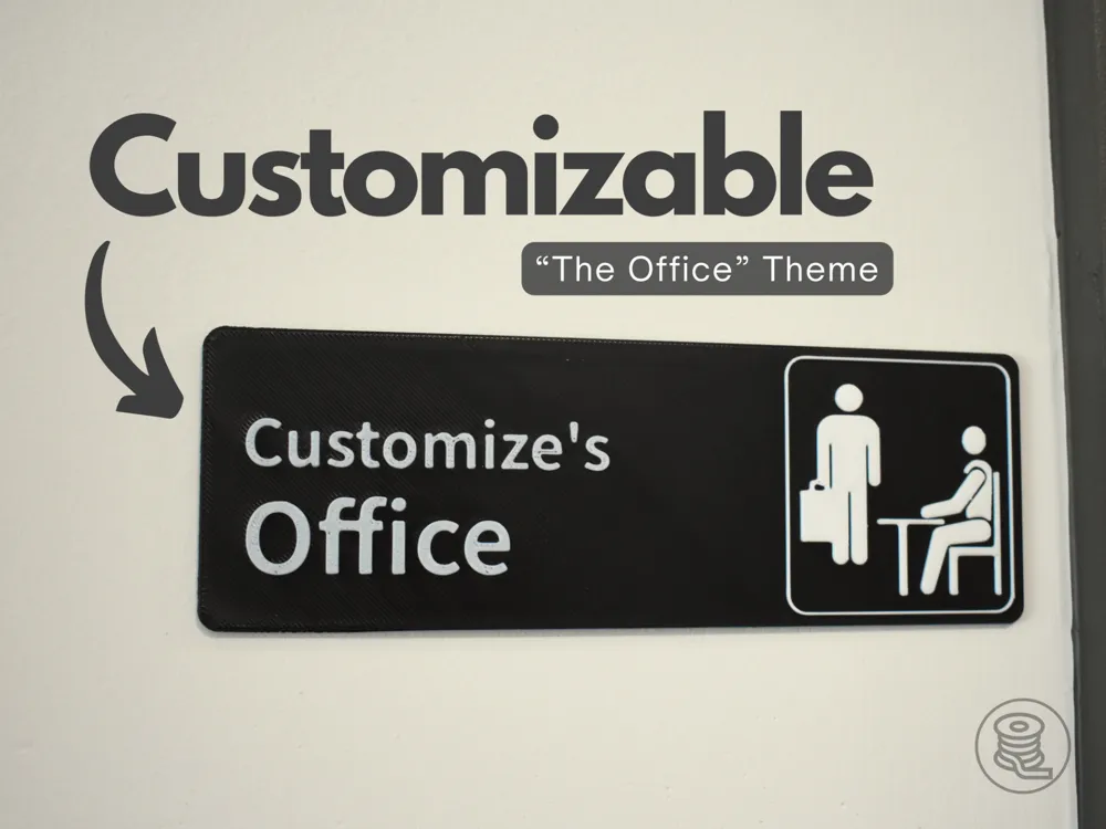 Customizable "The Office" Sign - Free 3D Print Model - MakerWorld