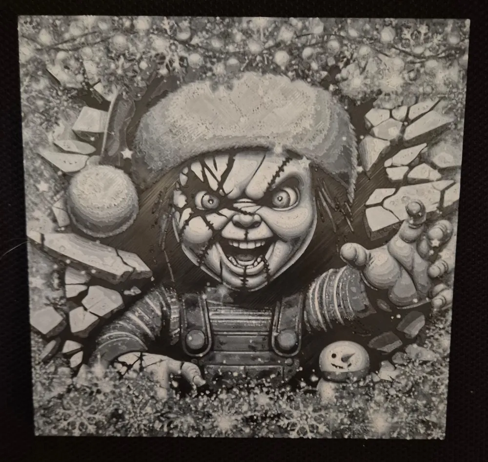 horror christmas 2 hueforge - Free 3D Print Model - MakerWorld