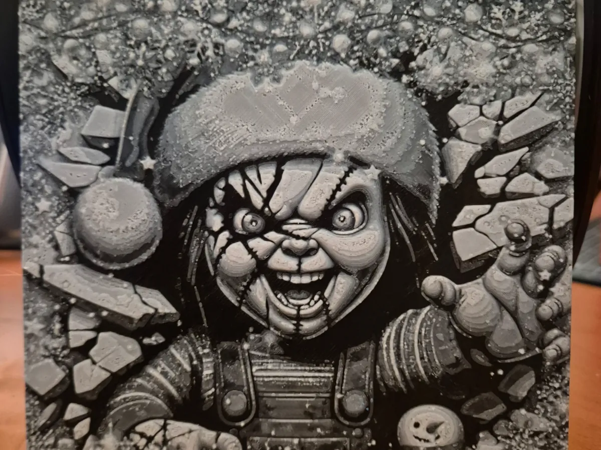 horror christmas 2 hueforge - Free 3D Print Model - MakerWorld