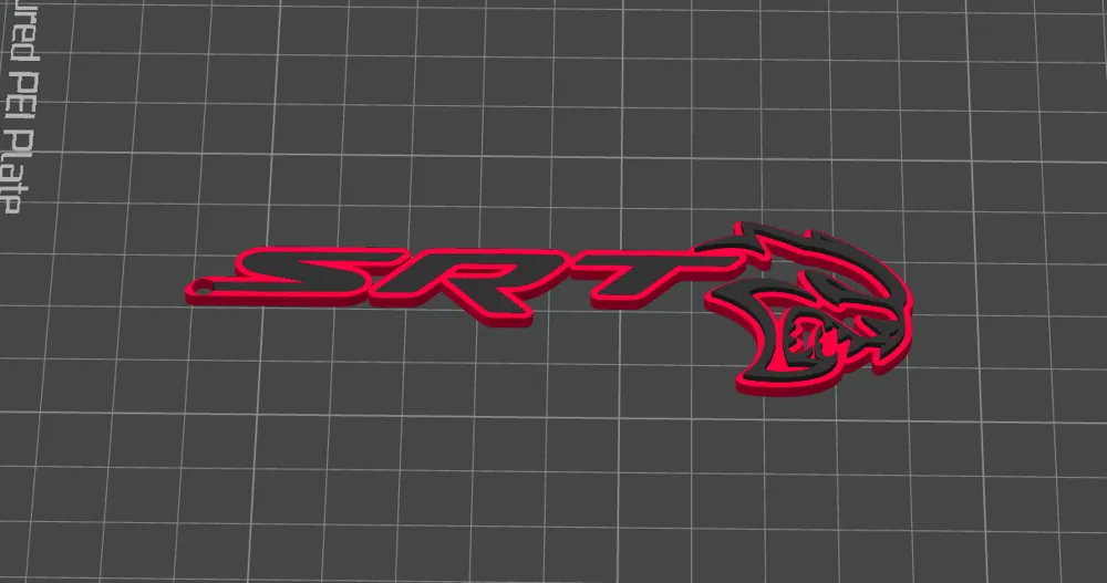 DODGE SRT Keychain - Free 3D Print Model - MakerWorld