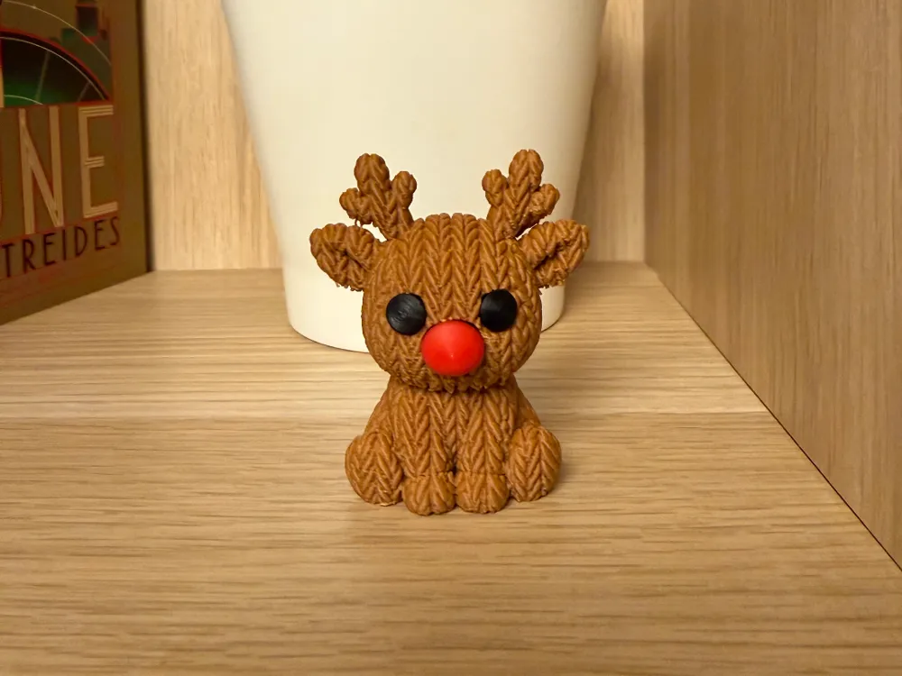 Cute Knitted Reindeer - Christmas Rudolf by Tech23 MakerWorld: Download Free 3D Models