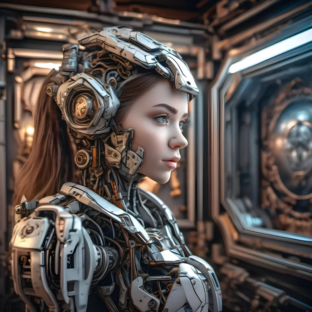 Mech girl - Hueforge by Bottega.co.nz - MakerWorld