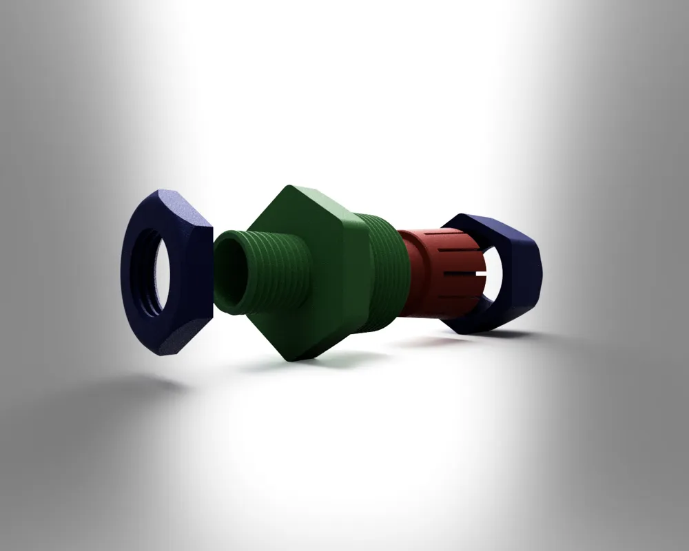 Screw Lock Flexible Pipe Gland - Free 3D Print Model - MakerWorld