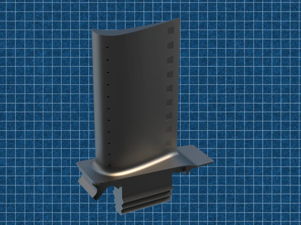 Turbine Blade JET ENGINE - Free 3D Print Model - MakerWorld