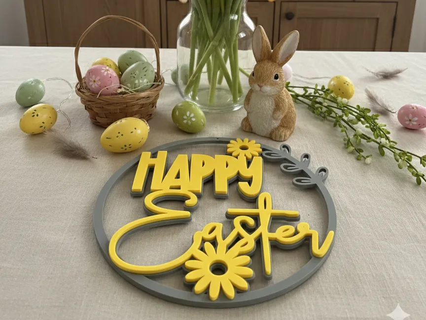 Door Sign / Easter Decoration - Free 3D Print Model - MakerWorld
