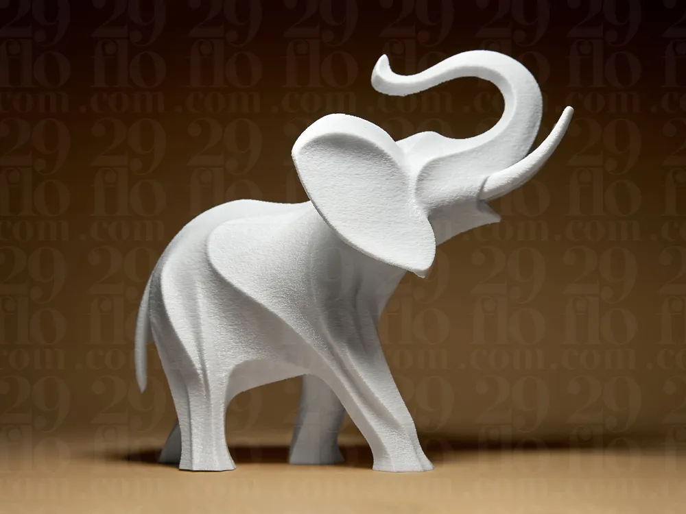 Elephant with Raised Trunk - Free 3D Print Model - MakerWorld