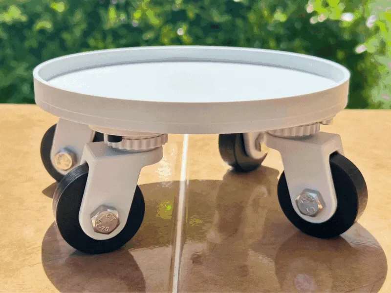 Plant Pot Tray with Swivel Casters / Caster Wheels - Free 3D Print ...