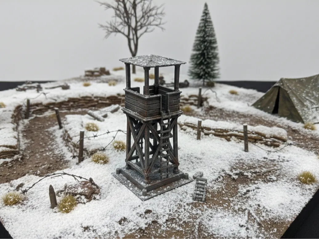 WW2 Terrain Tabletop Wargame - Watch Tower - Free 3D Print Model ...