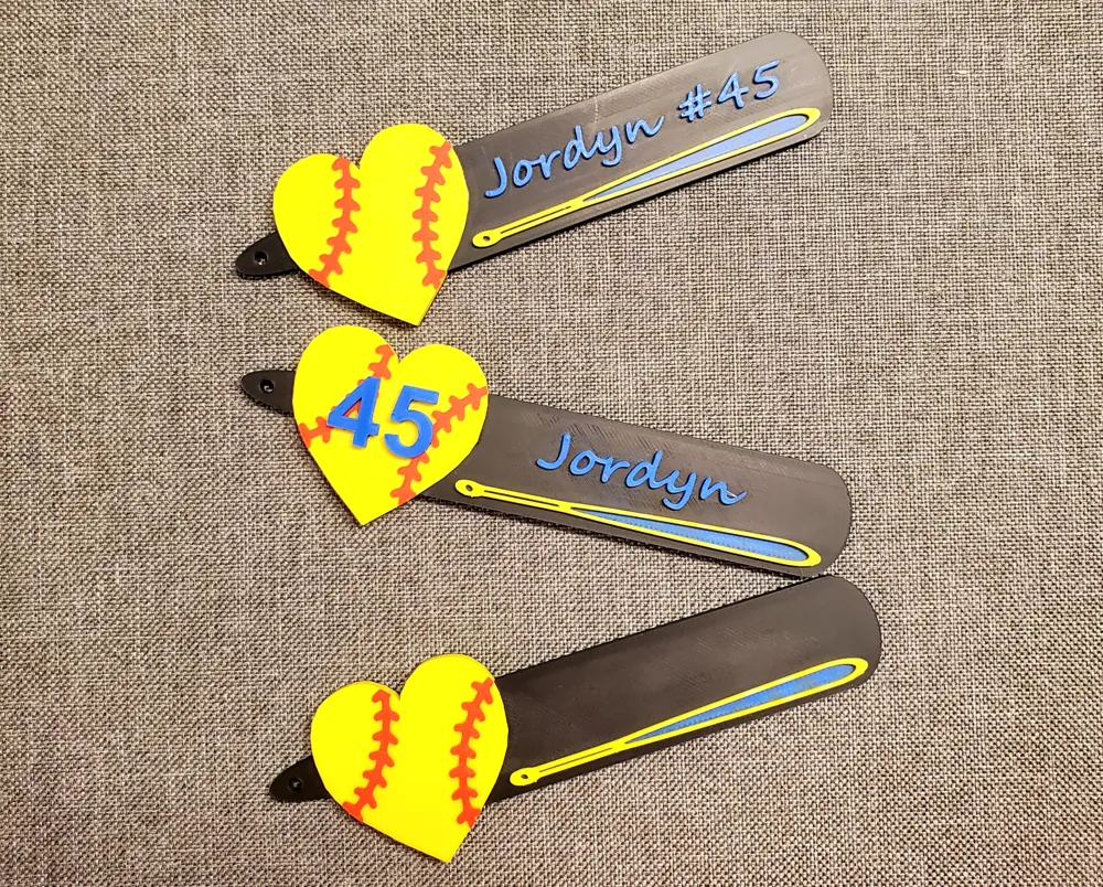 Blank Softball / Baseball Bag Tag or Keychain - Free 3D Print Model ...