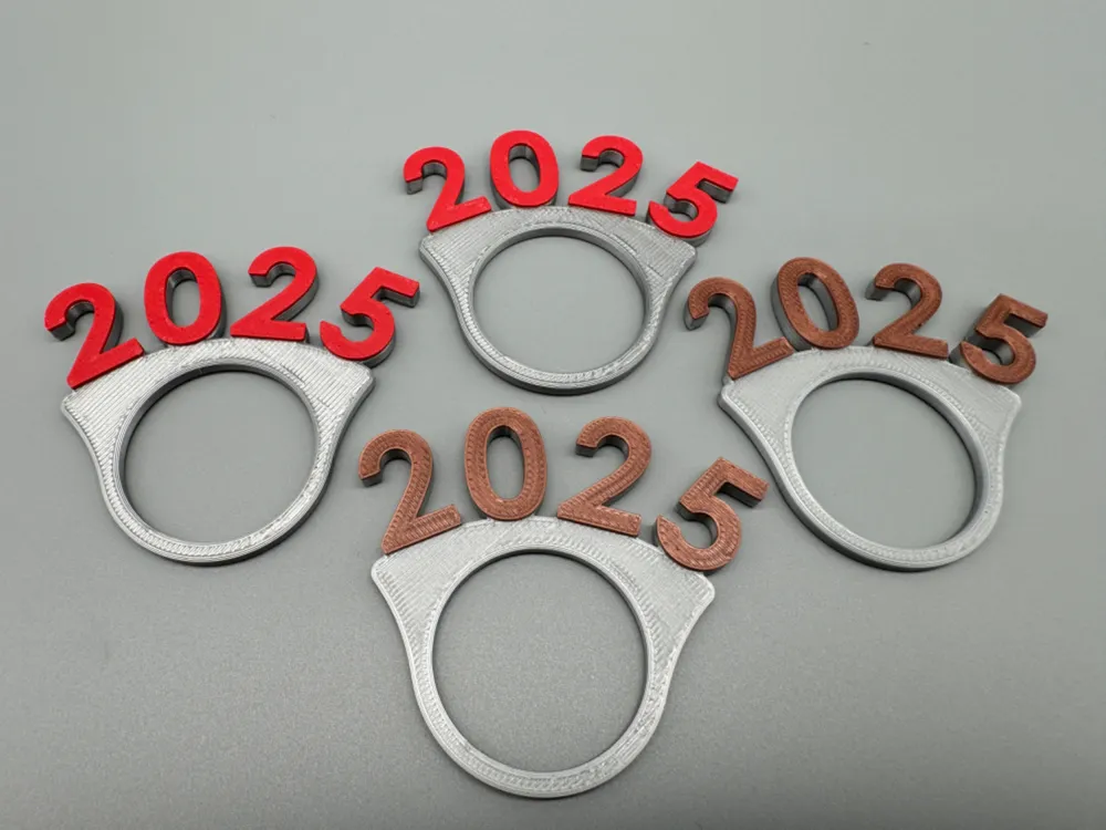 Napkin Ring New Year's Eve 2025 by practical3D - MakerWorld