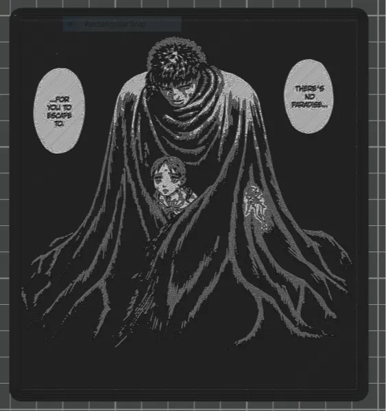 Guts & Jill Berserk Panel HueForge by haydenlafreniere - MakerWorld