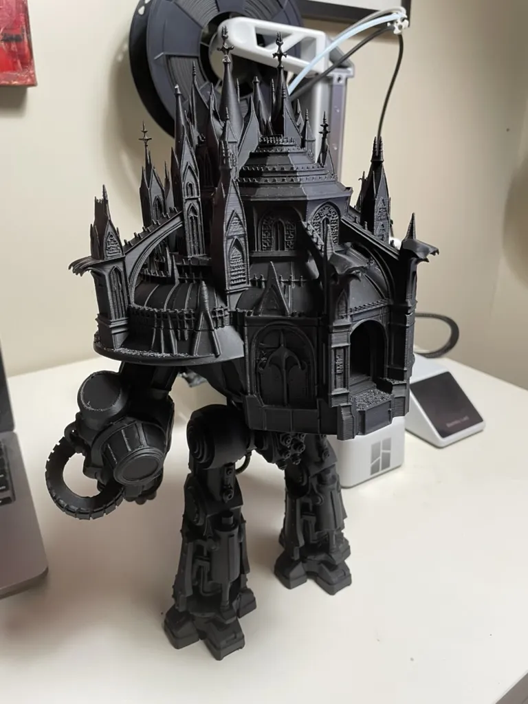 Gothic Siege Walker – Cathedral Mech - Free 3D Print Model - MakerWorld
