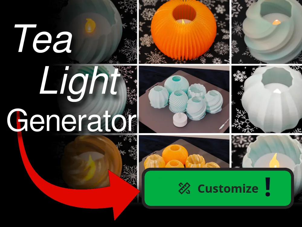 Customizer: Ribbed LED Light - Free 3D Print Model - MakerWorld