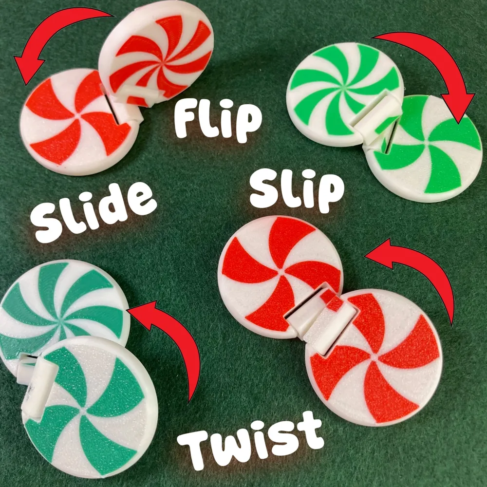 Christmas Mint Slider and Flip Fidget Toy (45 min) by SpacedOut ...