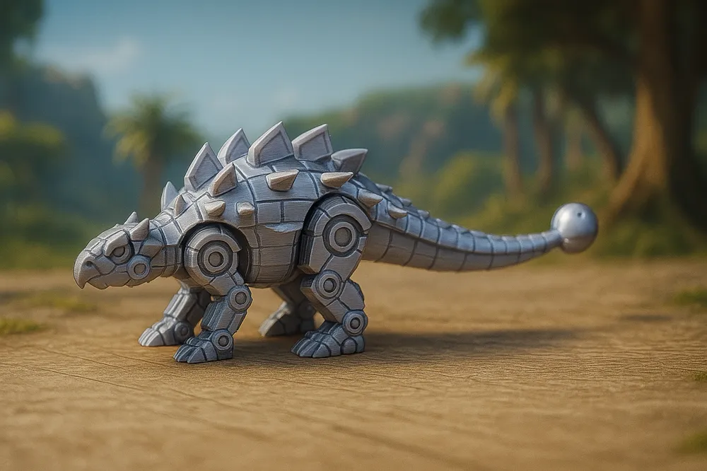 Cybernetic Robotic Dinosaur Ankylosaurus - Free 3D Print Model - MakerWorld
