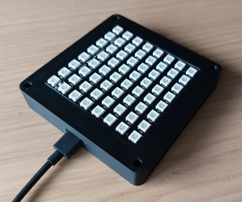 Simracing LED Matrix 8x8 Box - Free 3D Print Model - MakerWorld