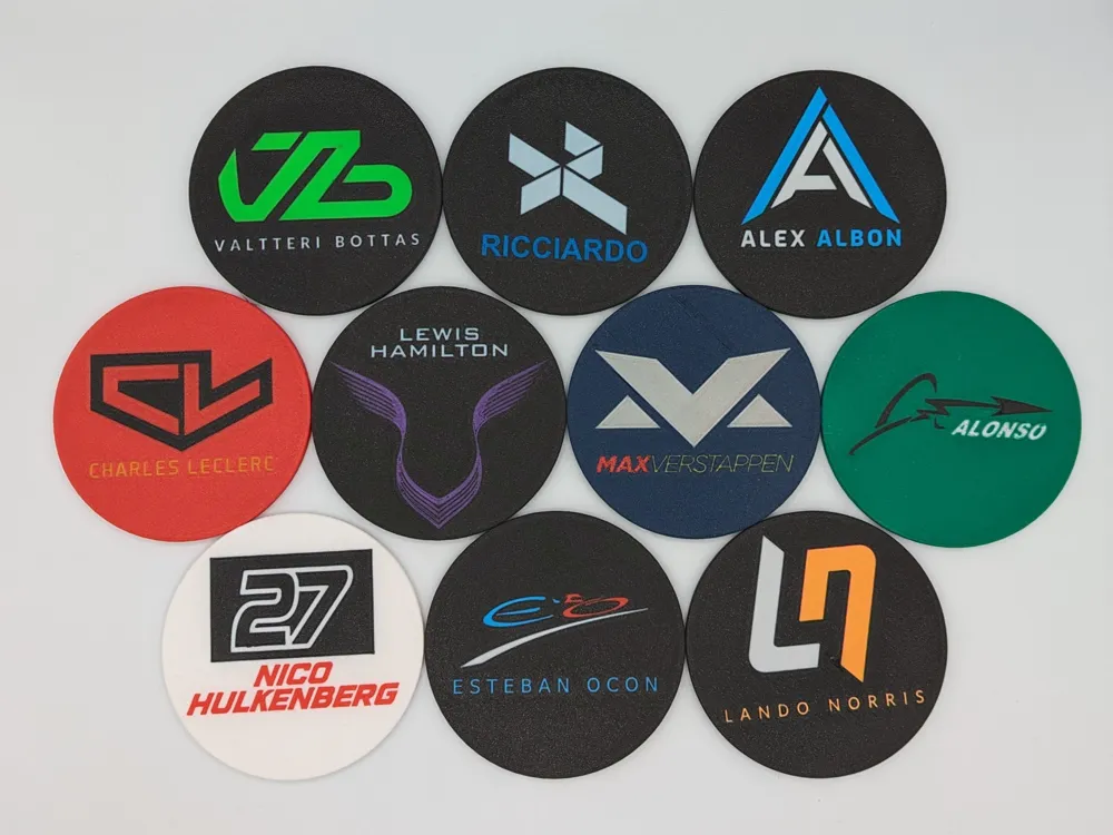 F1 Driver Logo Coasters vol. 1 (2024) by Jag_CDN - MakerWorld