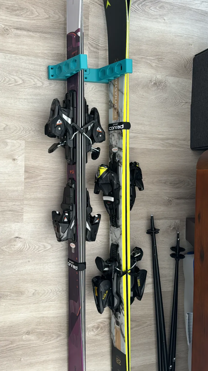 solid Ski Rack / Wall Mount / Ski Holder by Downhill_Solutions - MakerWorld