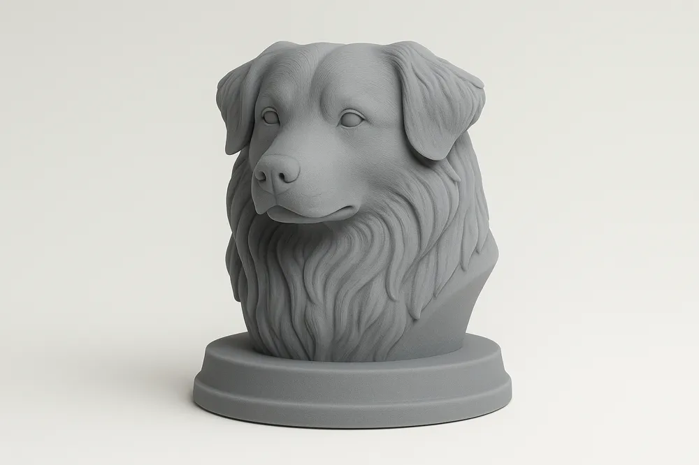 Australian Shepherd – 3D Printable Dog Bust by MyPetIn3D MakerWorld ...