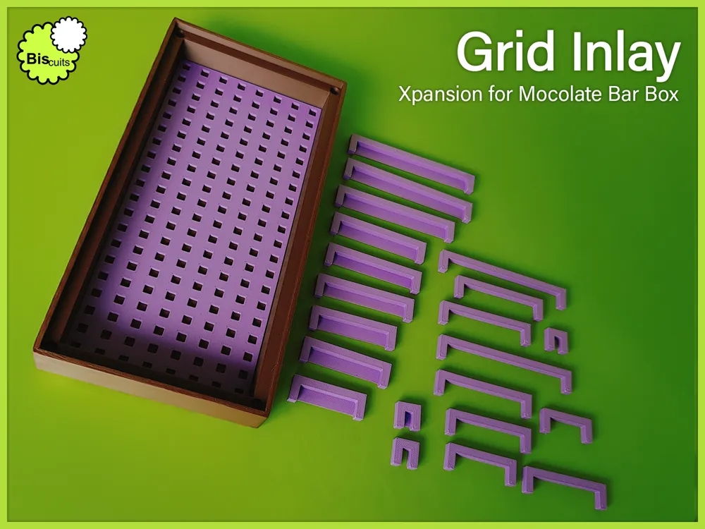 Grid Inlay – Xpansion for Mocolate Bar Box by Biscuits MakerWorld ...