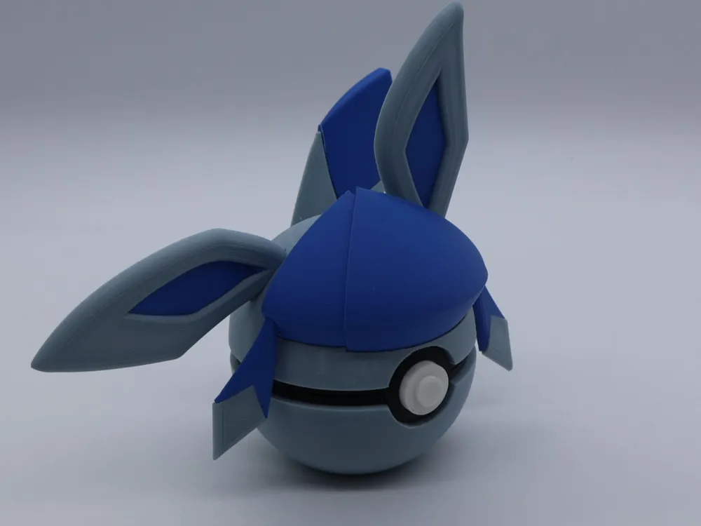 Glaceon Pokeball - Free 3D Print Model - MakerWorld