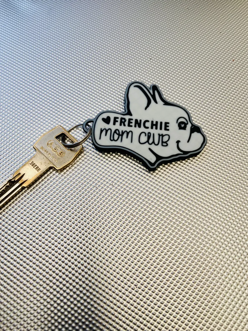 Frenchie Mom Club keychain by GAF 3D MakerWorld: Download Free 3D Models