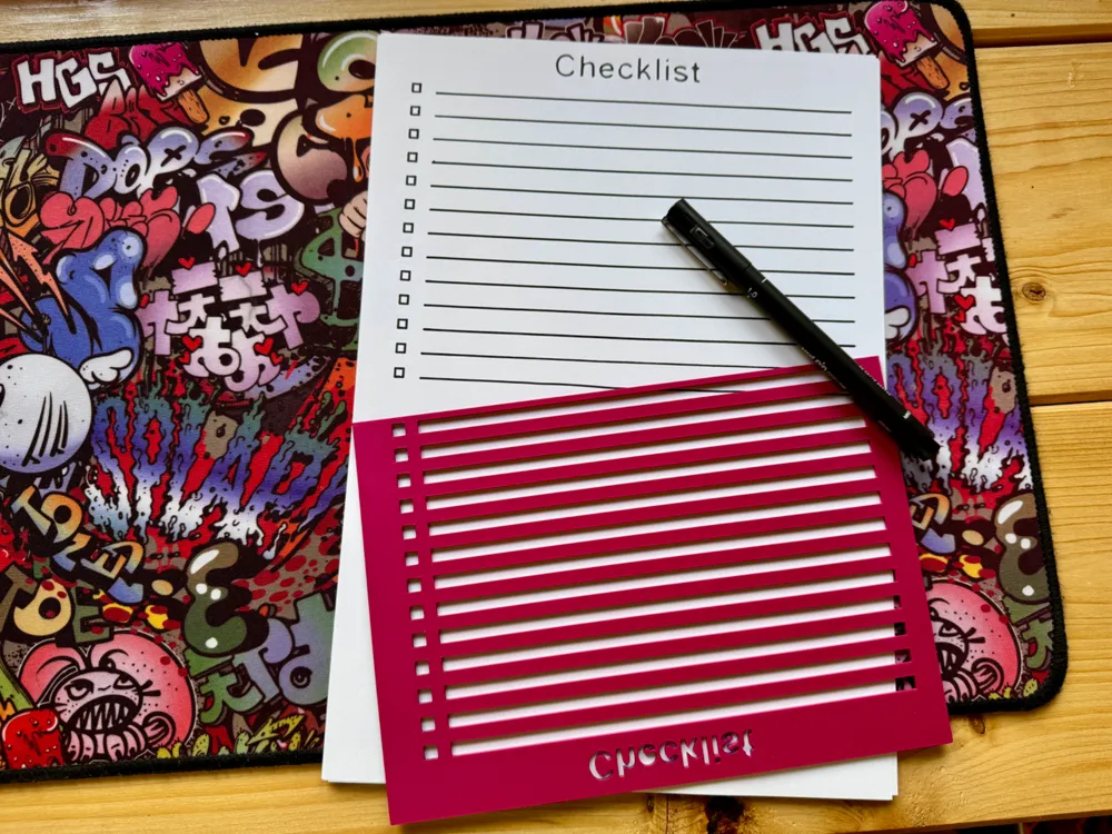 Stencil checklist A4 - A5 by Phoenix Art Labs MakerWorld: Download Free ...