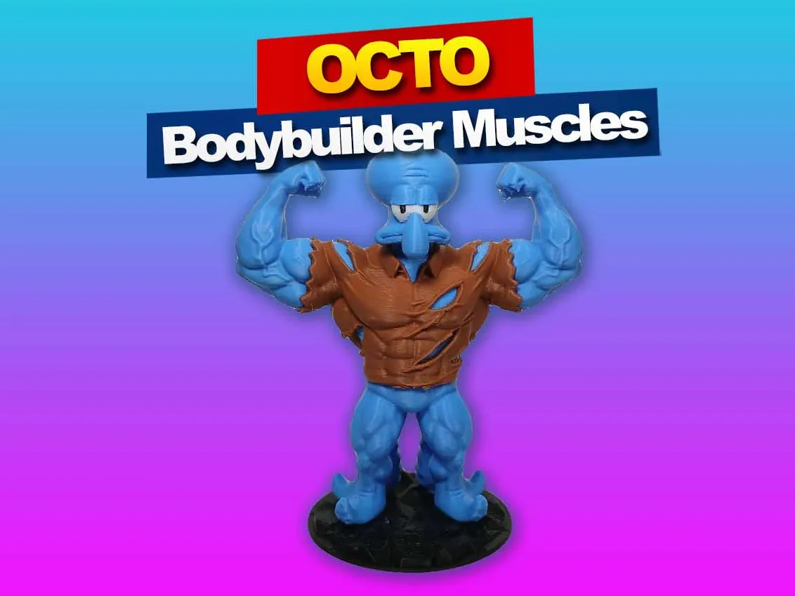 Muscular Octo Spongebob-Inspired Cartoon - Free 3D Print Model - MakerWorld