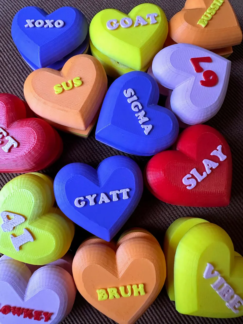Valentine Heart Clicker Fidgets Teen Slang - Free 3D Print Model ...