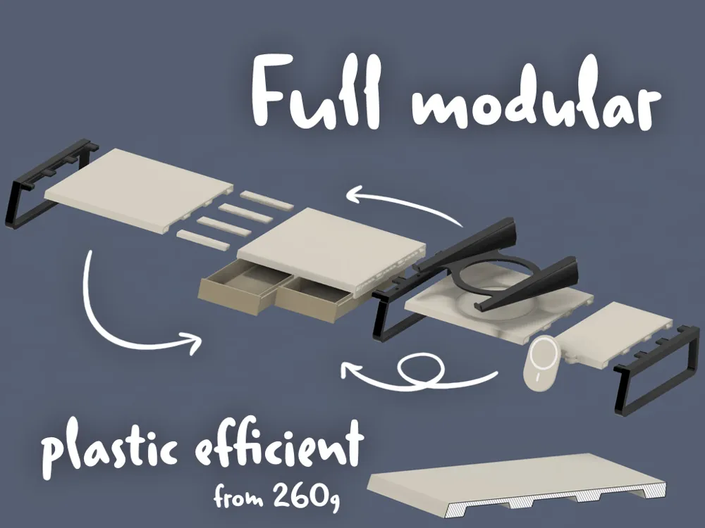Modular Monitor Riser - Free 3D Print Model - MakerWorld
