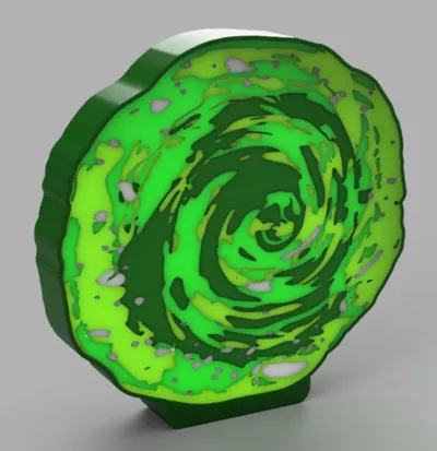 Rick and Morty portal hanger decoration by noriwl - MakerWorld