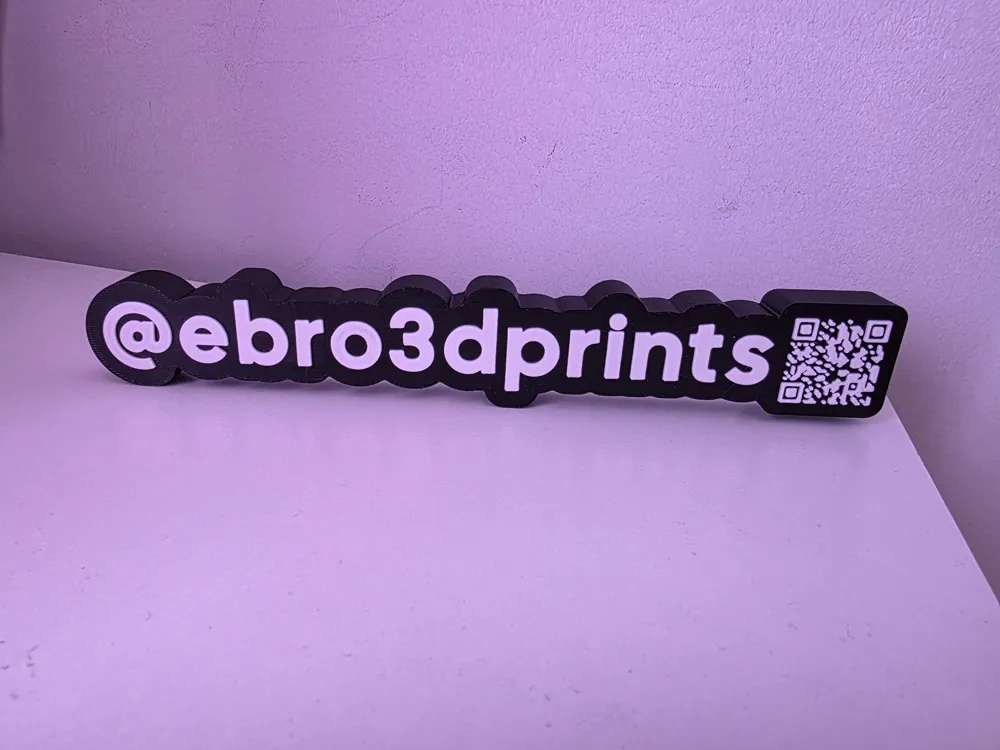 Custom 3D Sign with Text + QR Code - Free 3D Print Model - MakerWorld