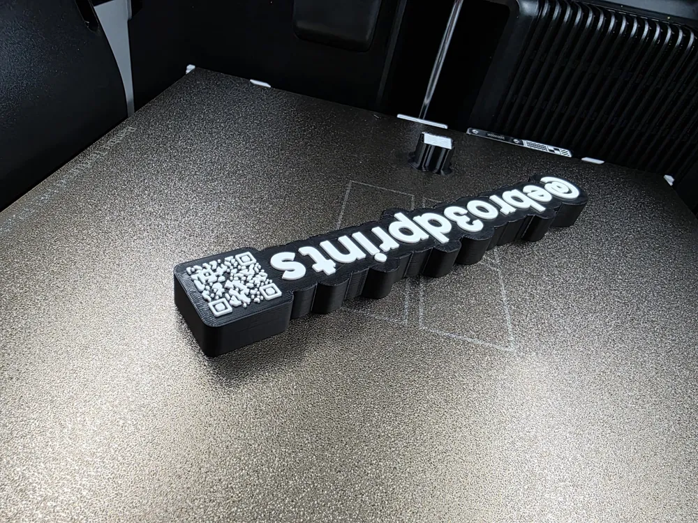 Custom 3D Sign with Text + QR Code - Free 3D Print Model - MakerWorld