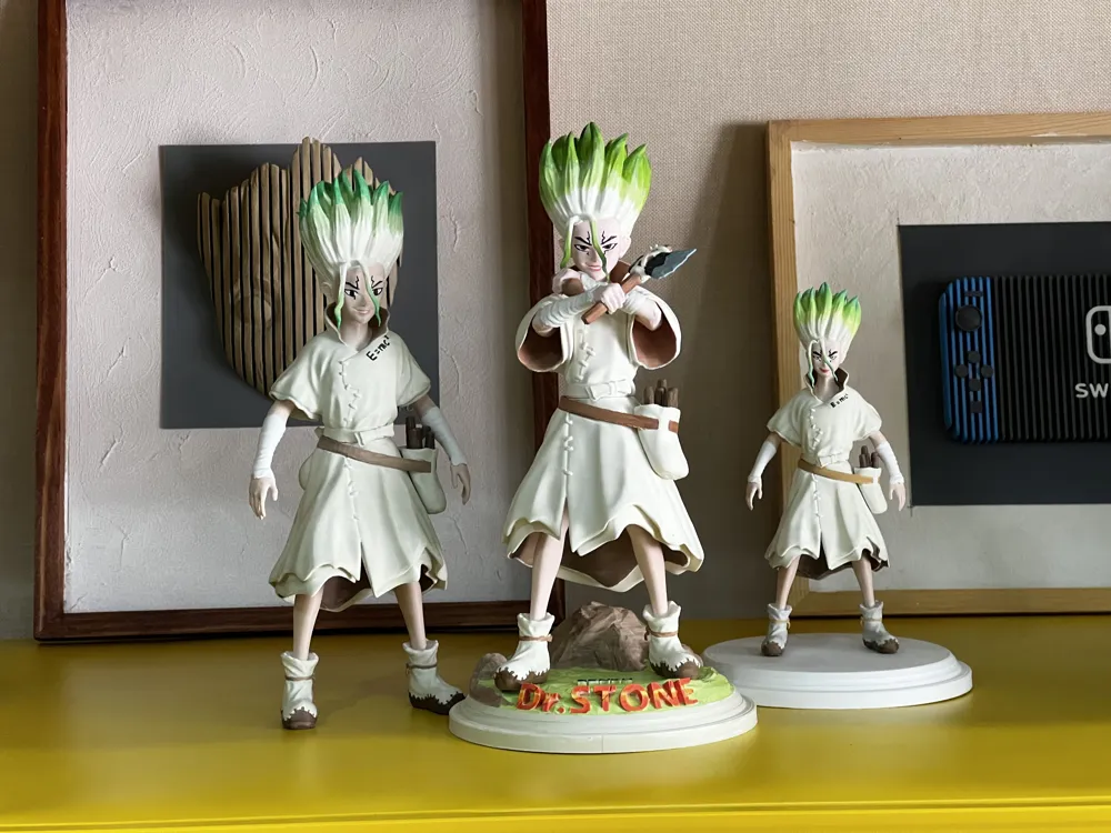 Dr. Stone - Senku Ishigami Fan-Made Full-Body Model, Stone Axe Pose ...