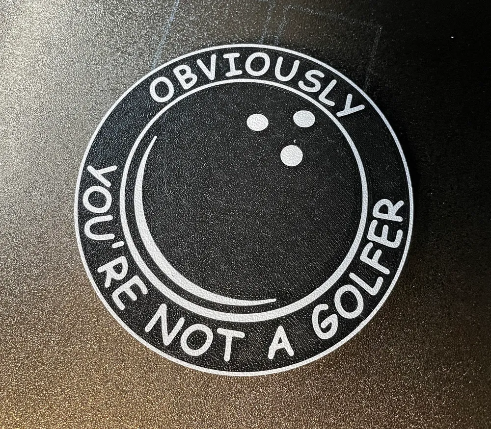 Not A Golfer Lebowski Coasters by OldManMike MakerWorld: Download Free ...