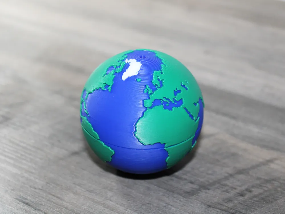 Mini Desktop Earth Globe - Free 3D Print Model - MakerWorld