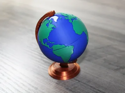 Mini Desktop Earth Globe by Franken 3D MakerWorld: Download Free 3D Models